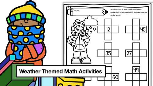 Weather Themed Fact Families for Parts of 10–Activities and Worksheets ...