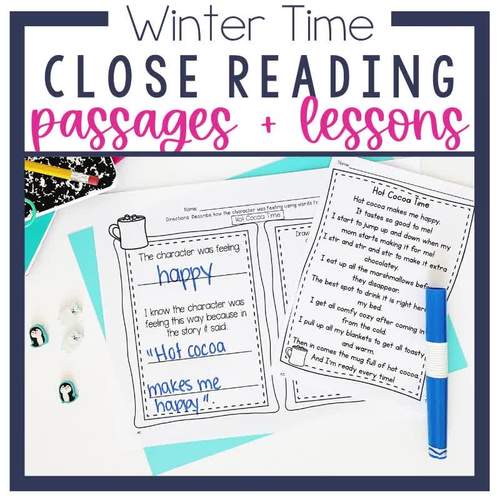 Close Reading Passages: Winter Edition by Aylin Claahsen | TpT