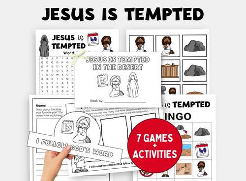 Jesus is Tempted in the Desert Bible Story Activity Pack for Sunday School