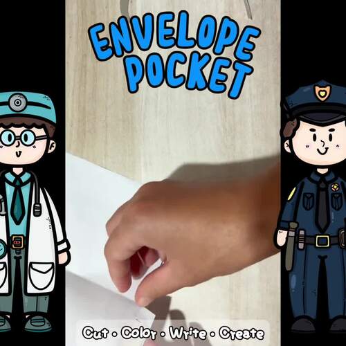 Community Helpers Craft | Writing Prompts with Build-a-Pocket Envelope