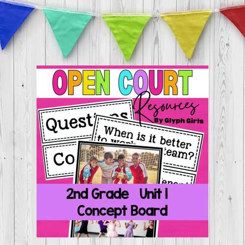 Open Court Reading 2nd Grade Unit 1 Concept Board Resources by Glyph Girls