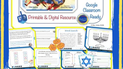 Maccabee The Story of Hanukkah Lesson and Math Boom Cards™ by Mrs Lena