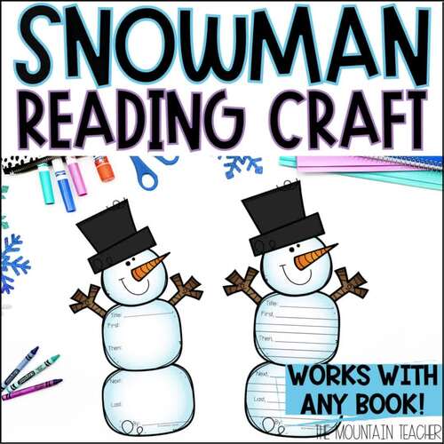 Snowman Craft and Winter Bulletin Board for Reading Comprehension for ...