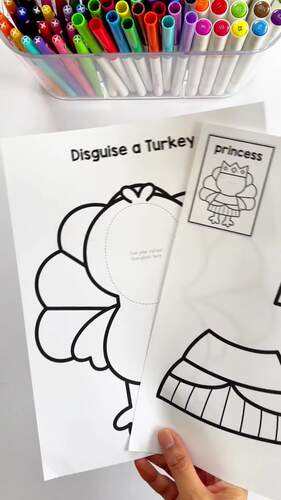 Disguise a Turkey Template Thanksgiving November Craft & Bulletin Board ...