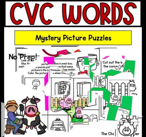 CVC Words - Phonics Worksheets - Short Vowels - Mystery Picture | TpT