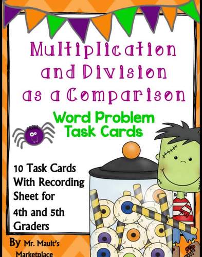 Halloween Math Reading & Writing Activities BUNDLE for 3rd 4th and 5th ...