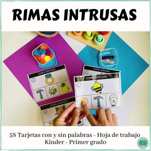 Actividades Con Rimas Intrusas | Spanish Rhyming Activities by Joyfully ...