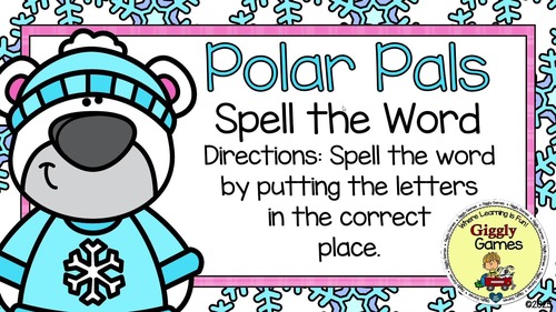 Polar Pals Spell the Word CVC Words NO Prep Winter Phonics Spelling ...