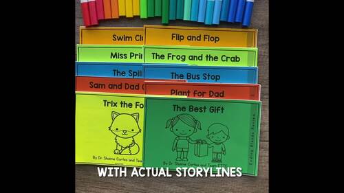 Blends Science of Reading Decodable Readers with Comprehension / Word Work