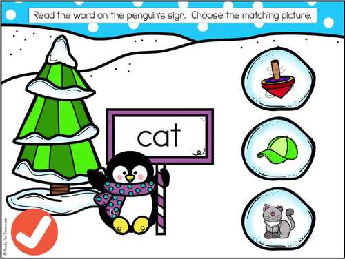 Winter CVC Words for Google Slides™ by Rhody Girl Resources | TPT