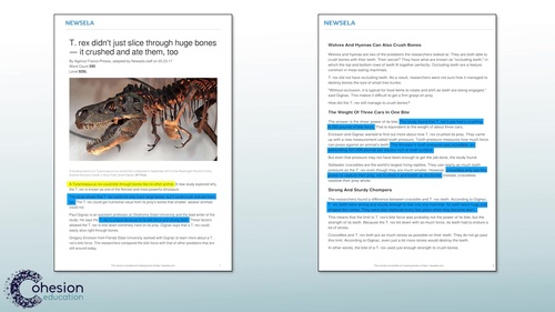 Explain How the Author Supports Points in a Text by Cohesion Education