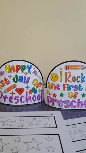 First Day of Preschool and Pre-k Crown Hat Craft | First Day of School ...