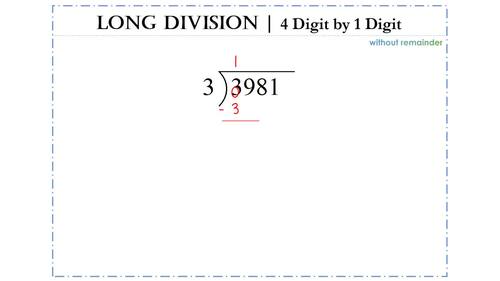 4digit by 1digit LONG DIVISION Complete STUDY MATERIALS Print+Digital ...
