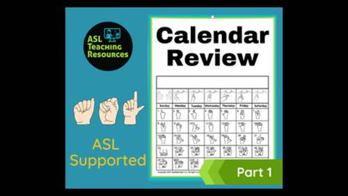 ASL Calendar Review with Sign Language Online Part 1 by ASL Teaching ...