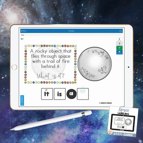 Space Labeling Boom Cards by Speech Friend | TPT