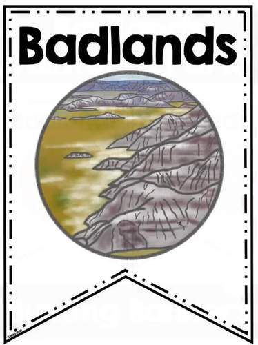 Badlands National Park Bunting Banners by TCHR2.0 | TPT