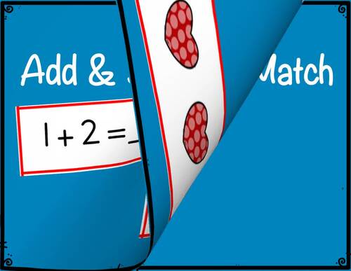 Hearts Addition & Subtraction 0-10 Number Sentence Match | TPT