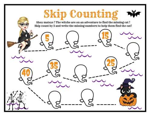 Help the Witch: Halloween Skip Counting Adventure (1-10) by WeLoveKids