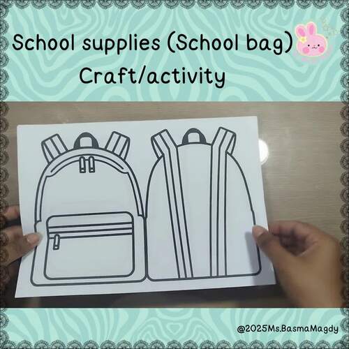 School supplies craft - Arrange your school bag craft - Back to school ...