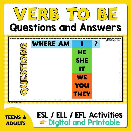 Verb To Be - Questions and Answers | ESL Activities for Teens and Adults