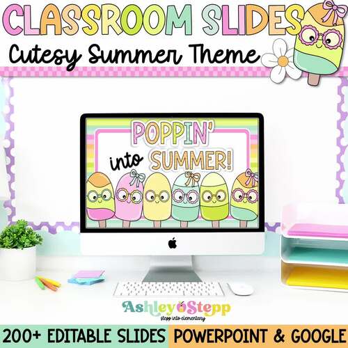 Summer Daily Slides | Cutesy Summer Slides | Class Management | TPT