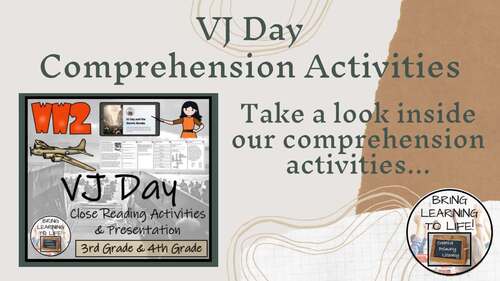 Atomic Bombs & VJ Day Close Reading Comprehension | 3rd Grade & 4th Grade