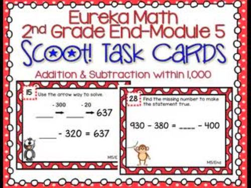 2nd Grade Math End-Module 5 Review Task Cards | Engage NY by Monkey Bars