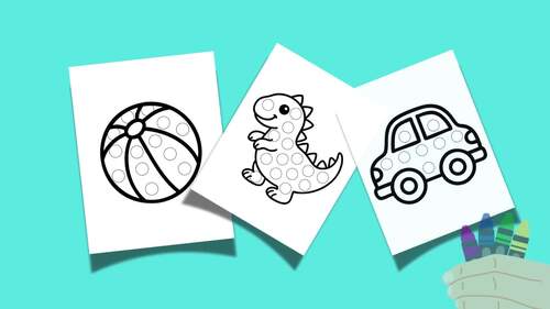 Dot Marker Toys Theme Worksheets | Preschool Fine Motor Activity ...