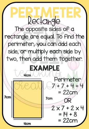 Area and Perimeter Posters - Classroom Decor by Pink Tulip Teaching ...