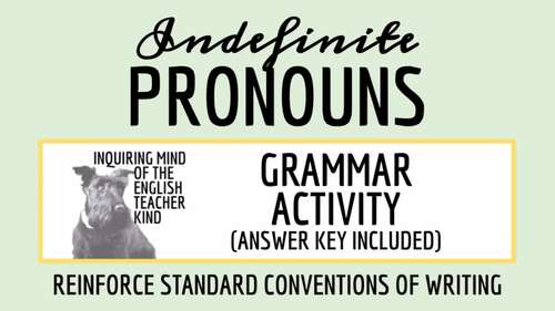 Grammar Practice Worksheet on Singular and Plural Indefinite Pronouns