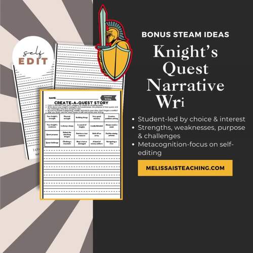 Knight Quest Story Writing Editing Activity Sub Plan 2nd 3rd 4th 5th Grade