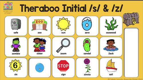 Theraboo S & Z Sounds: No Print Interactive Cariboo Game for Speech ...