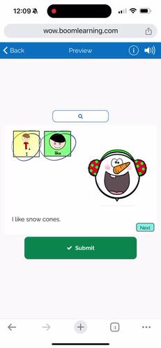 Boom Cards Winter AAC Core Vocabulary Words Feeding Game Speech Therapy ...