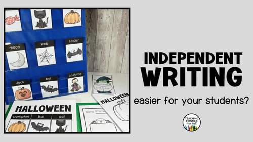 Halloween Writing Stations With Vocabulary Word Cards Kindergarten ...