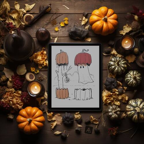 Creative Fold-up Coloring Halloween Activity - Pumpkin Surprise 04