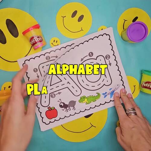 Pre-Kindergarten Alphabet Playdough Mats - PK - Preschool - Letters and ...