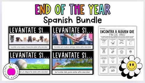 Spanish End of the Year Summer Activity and Game Bundle - Editable