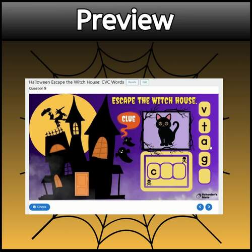 Halloween: Escape the Witch House: CVC Words Digital Resources | TPT