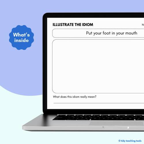 Idiom Illustrations | 44 x Different Idioms (Write & Draw) | TPT