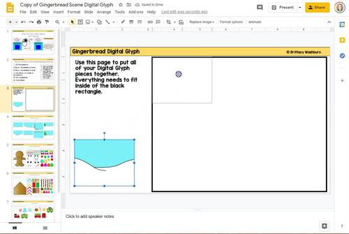 Gingerbread Design and Writing Digital Glyph Activity | TPT
