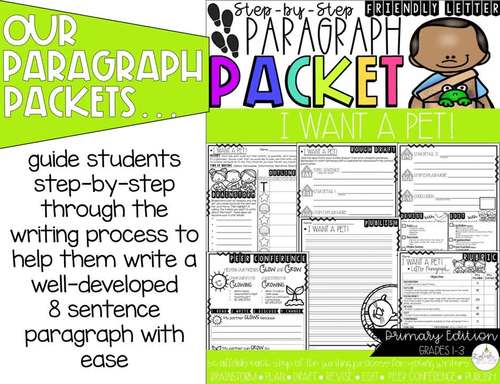I Want a Pet Paragraph Packet | Persuasive Paragraph Writing | TPT
