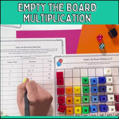 Multiplication Dice Game Empty The Board Multiplication Fact Fluency Center