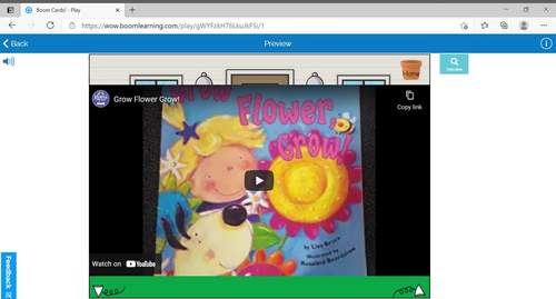 Grow Flower Grow! Book Buddy BOOM Cards by Petite Speech Geek | TPT