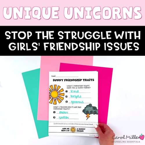 Elementary Girls Friendship Small Group Counseling | Self Esteem ...
