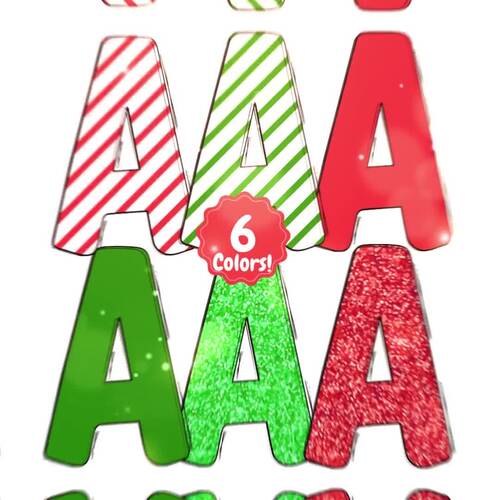Candy Cane Bulletin board letters and Number | xmas Doodle Alphabet