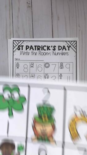 St Patrick's Math Activity Write the Room | NUMBERS 1-20 | Tallies ...