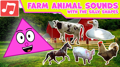 Farm Animal Sounds with the Silly Shapes! by Awesome Vids 4 Kids
