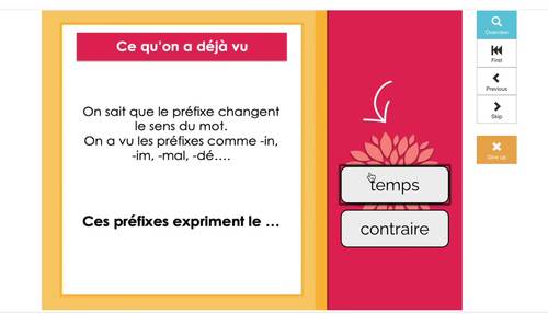 French Prefix and meaning BOOM CARDS | Les Préfixes et sens SET 3
