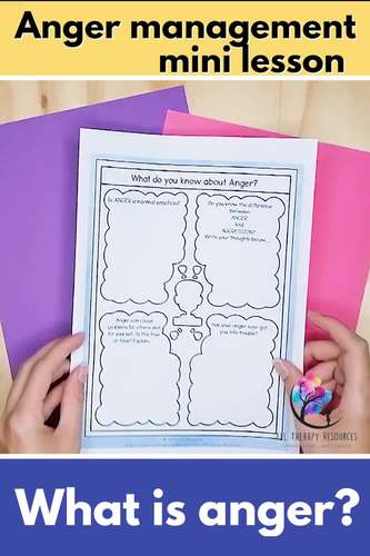 Managing My Anger Mini Lesson and Activities | Anger Management