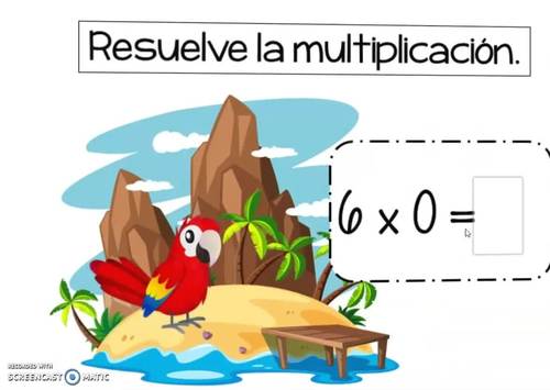 Tablas de multiplicación mixta 0-10 Boom Cards spanish distance learning